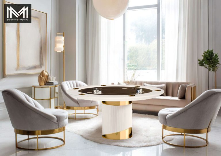 Bellagio Round Poker Table - Massimiliano Maggio